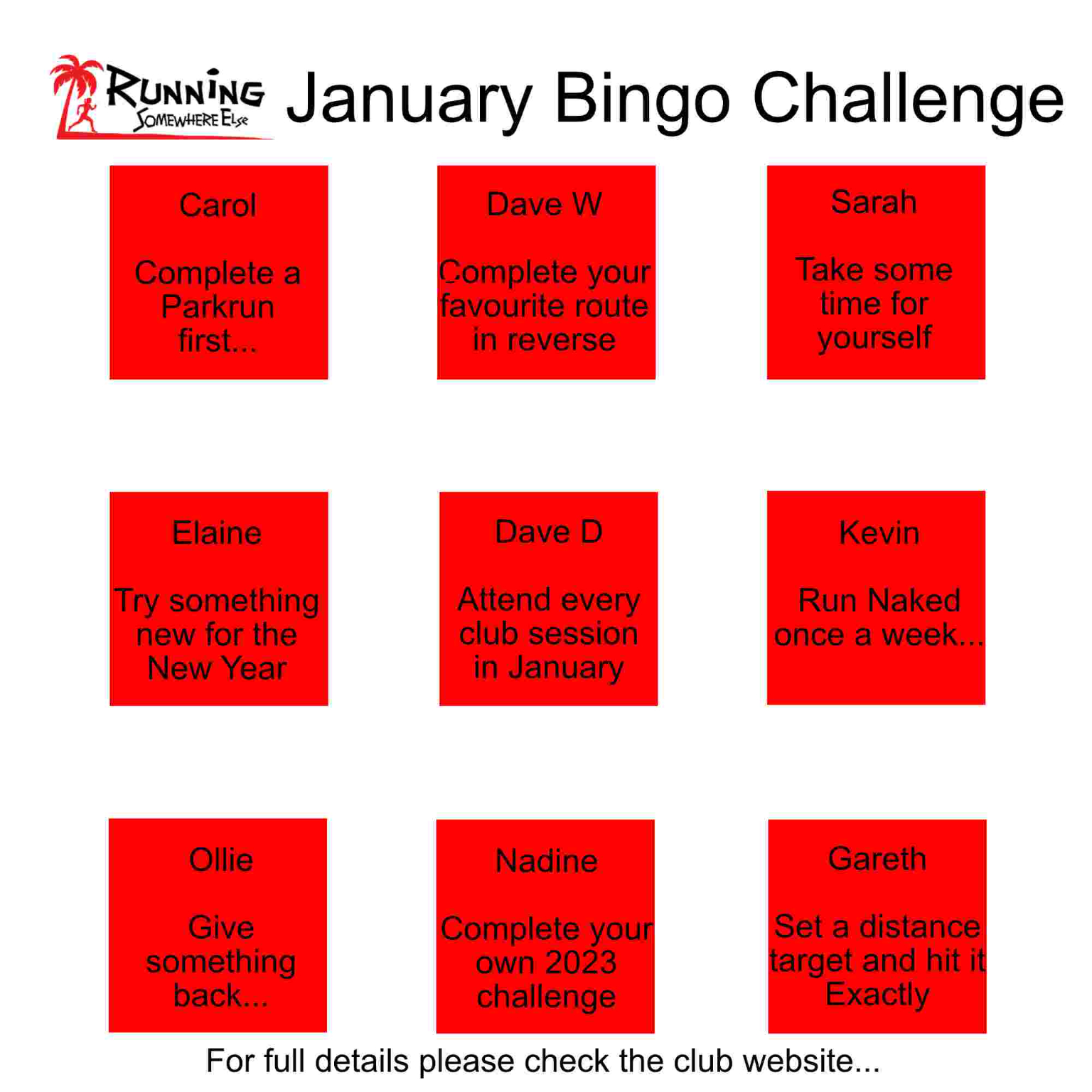 Running Somewhere Else | January Bingo Challenge